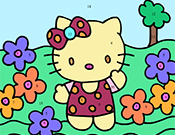 Hello Kitty Color By Numbers - Coloring